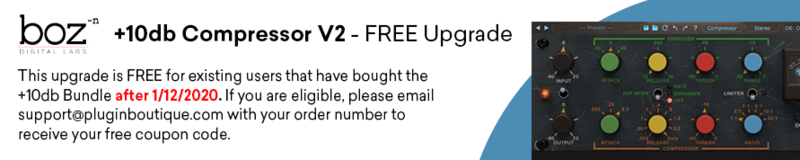 +10db Compressor V2 Upgrade from V1 | Plugin Boutique