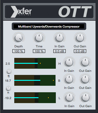 OTT, Free Compressor plugin, Download OTT plugin, Free Xfer Records
