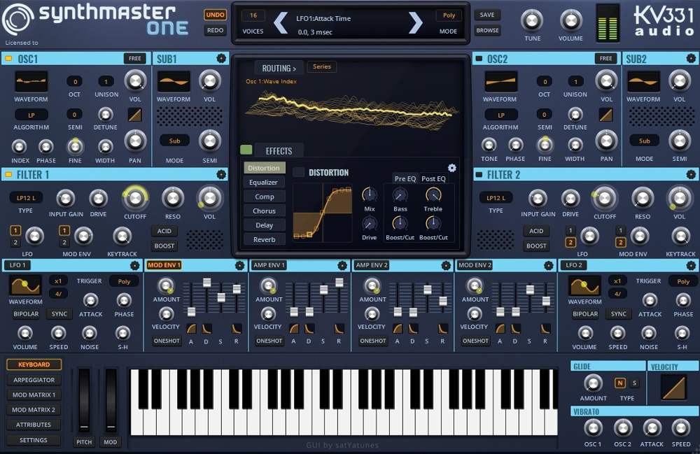 KV331 Audio SynthMaster One | ウェーブテーブルシンセサイザーが80%off