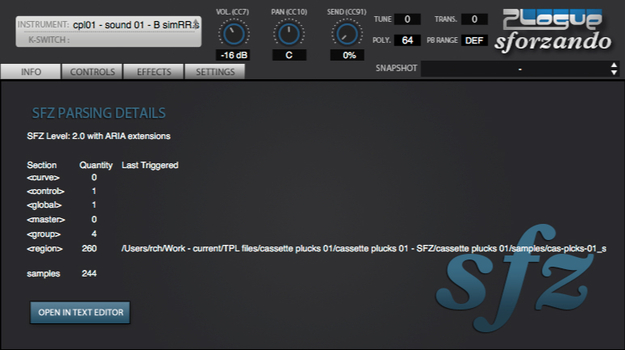 Cassette Plucks.01 for SFZ Player | Plugin Boutique