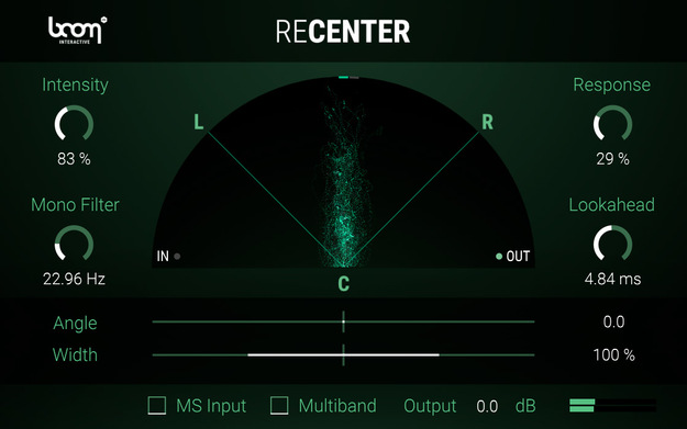 Buy RECENTER | Stereo Width | Plugin Boutique