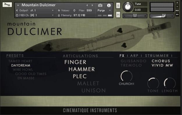 Buy Mountain Dulcimer | Kontakt Instrument | Plugin Boutique