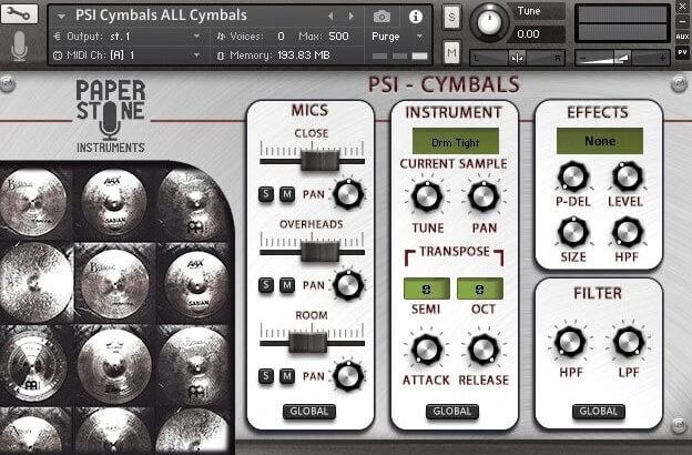 Buy PSI Cymbals | Kontakt Instrument | Plugin Boutique